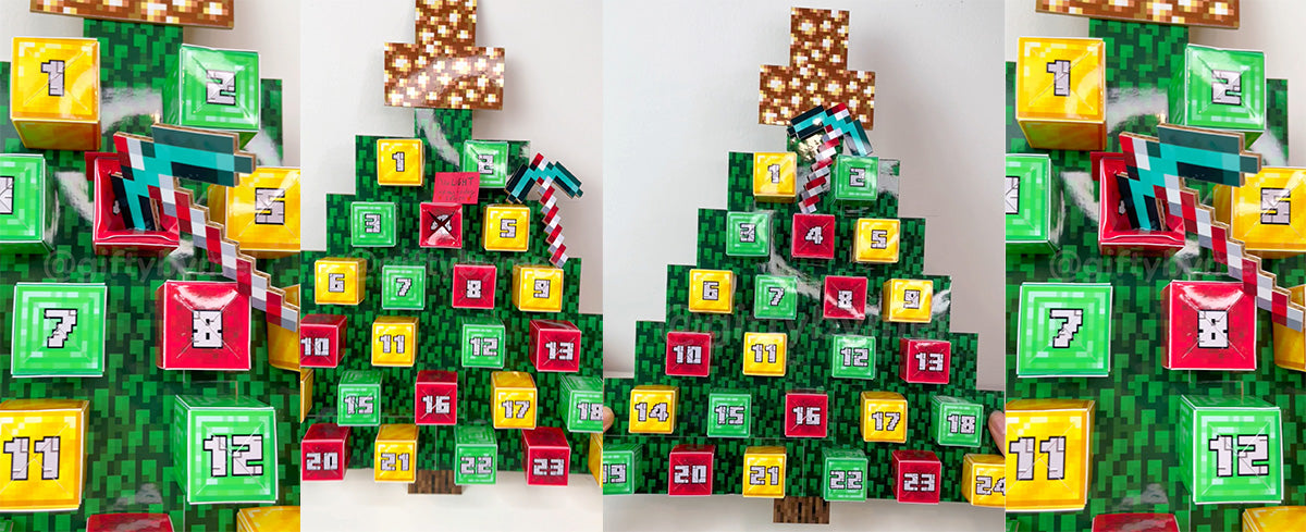 FREE Minecraft Advent Calendar Template with Mini Notes – Gifty by Mel