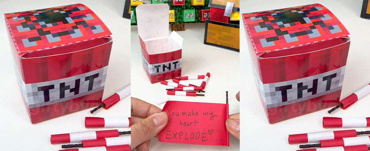 FREE Minecraft TNT Template with Hidden Messages – Gifty by Mel
