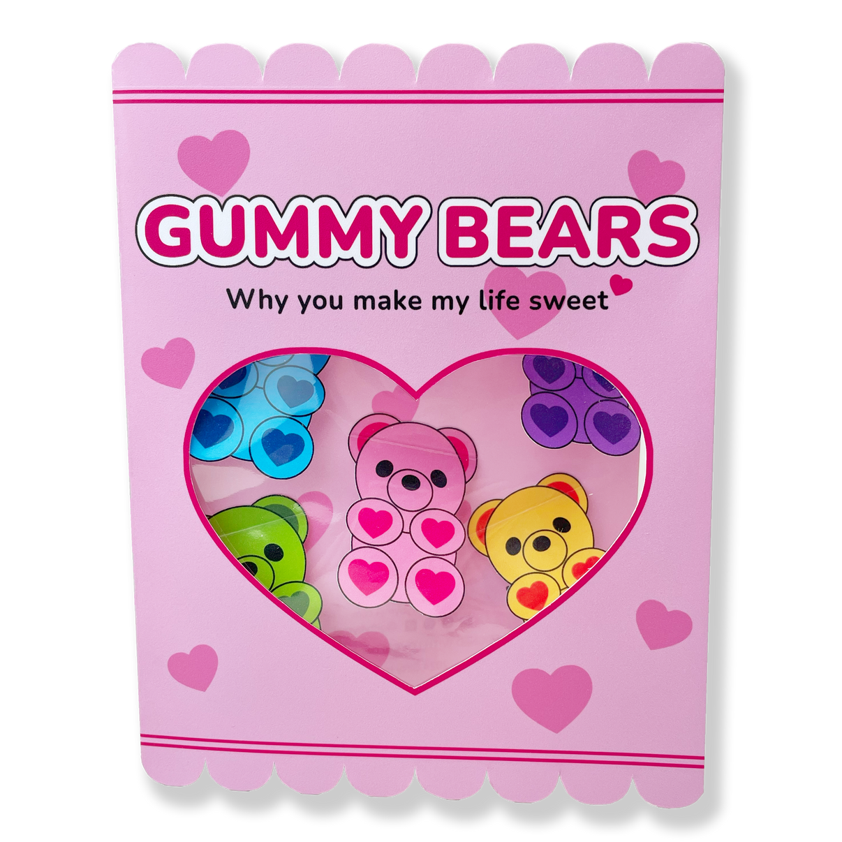 Gifty by Mel | Gummy Bear Card Template with Secret Messages